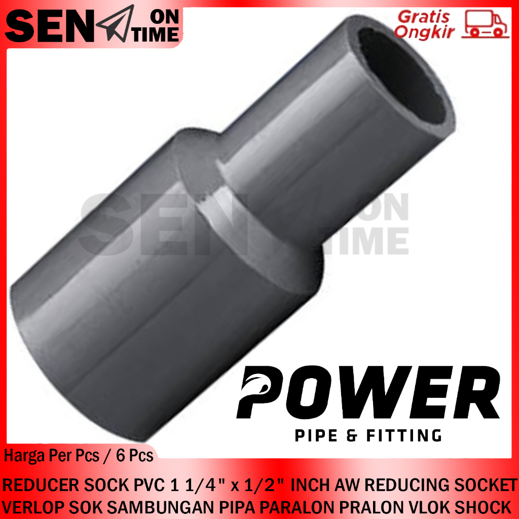 Jual VLOK SOK 1 1/4" X 1/2" VERLOP SOCK REDUCER PVC 1 1/4X1/2 INCH ...