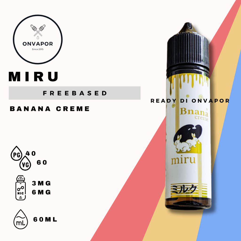 Jual Miru Banana Liquid Bnana Cream Tokyo Rabbit 1 x 60ML by Jozojo ...