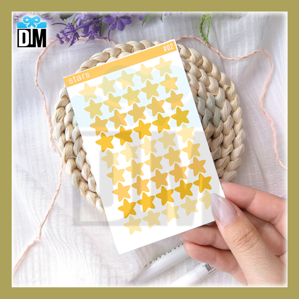 Jual Sticker Bintang Stars Sticker Warna Warni Pastel Aesthethic ...