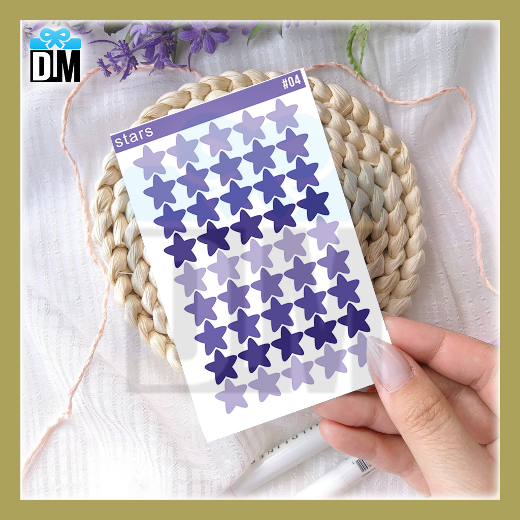 Jual Sticker Bintang Stars Sticker Warna Warni Pastel Aesthethic ...