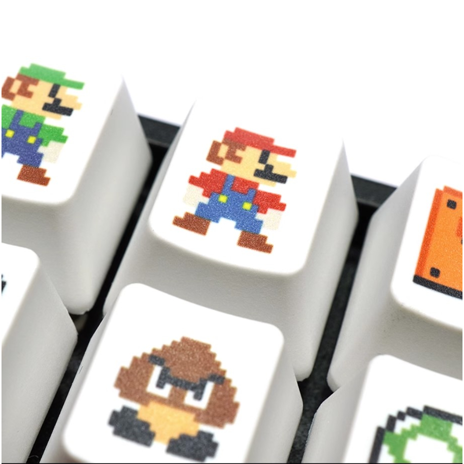 Jual Mario Bros Keycaps Mechanical Keyboard, Artisan custom keycap ...