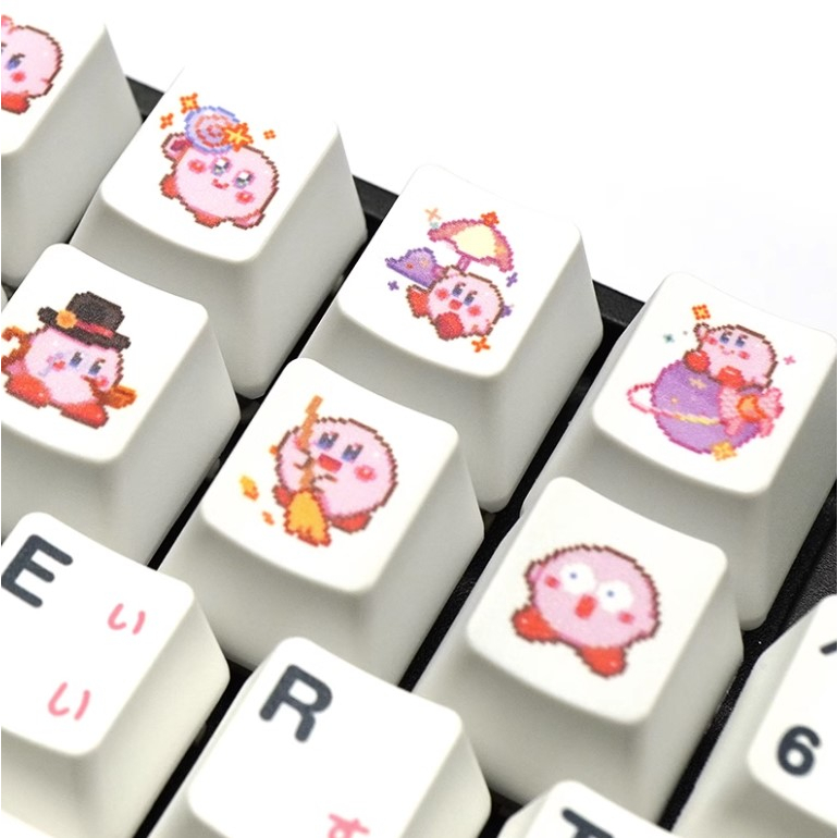 Jual Cute Kirby Keycaps Mechanical Keyboard, Artisan custom keycap ...