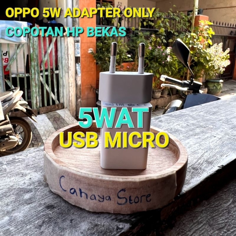 Jual Charger OPPO 1A 5Wat Ori Bekas Micro USB Asli BAWAAN HP A35 A37 ...
