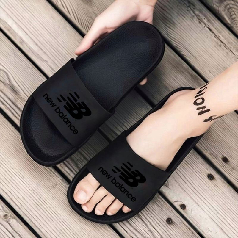 Jual Sendal / Sandal Flat Unisex Simple NB - Hitam Termurah Terbaru ...