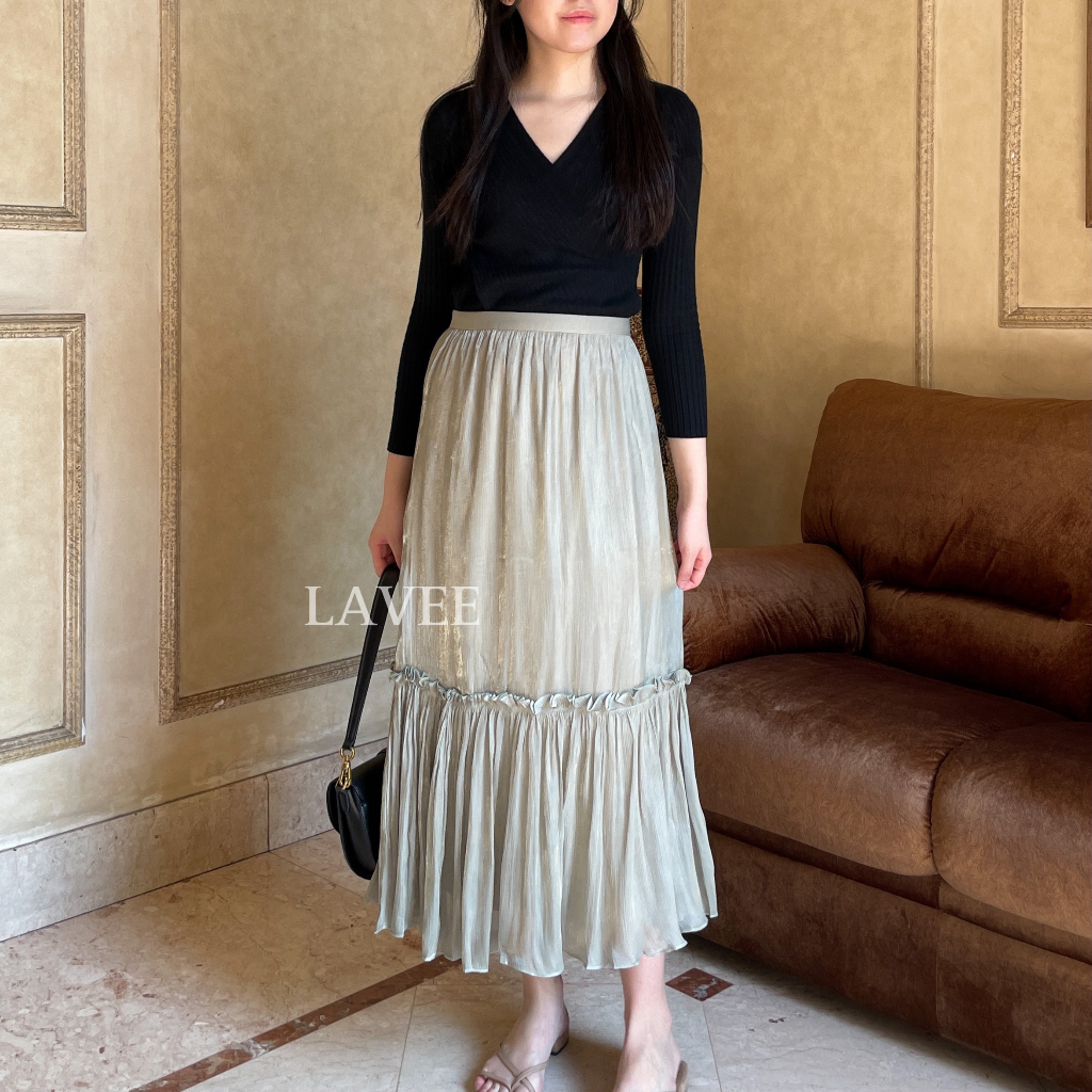 Jual LAVEE - Millie Shimmer Skirt / Rok Shimmer Wanita Maxi Panjang ...