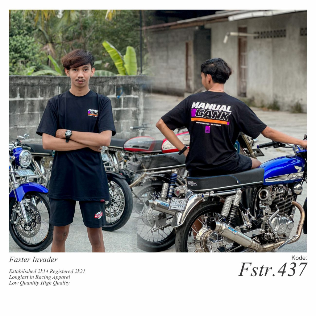 Jual Kaos Manual gank faster invader x Racingdays FSTR 437 | Shopee ...