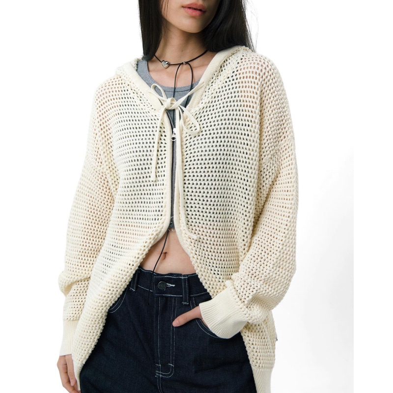 Jual FISHNET KNIT ZIP HOODE 2.0 | Shopee Indonesia