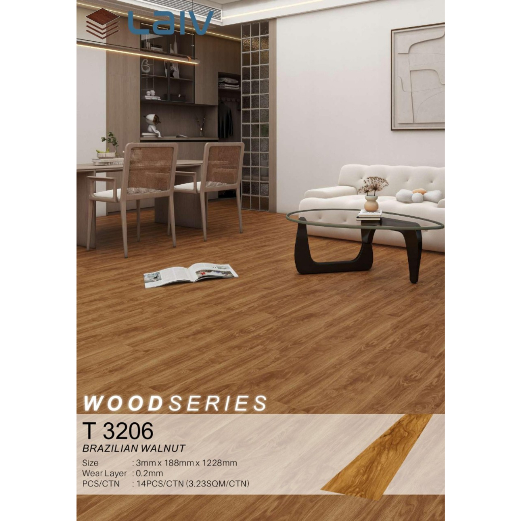 Jual Vinyl Flooring Laiv / Vinyl Lembaran 3mm Motif Kayu / Lantai Vinyl ...