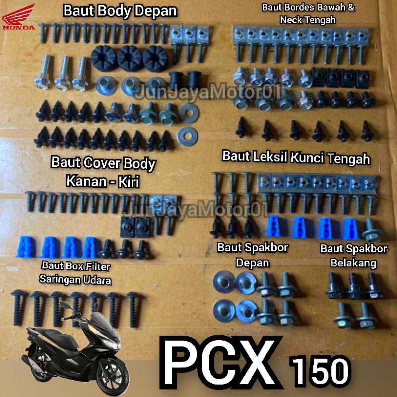 Jual Baut Lengkap Full Set Body Honda PCX 150 / Baut Lengkap Fullset ...