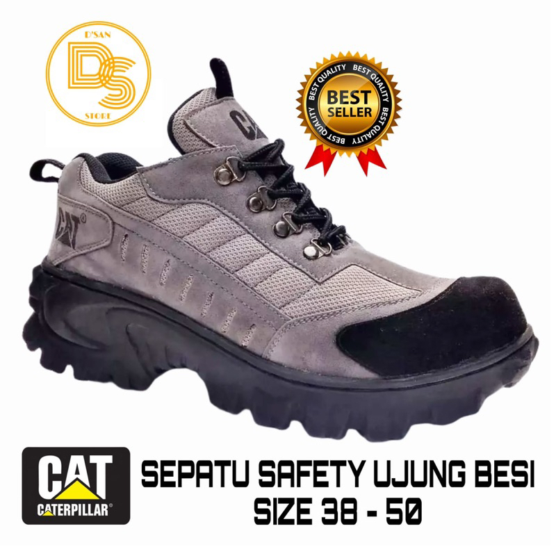 Jual Sepatu safety cat ujung besi size 38-50 sepatu safety pria ujung ...
