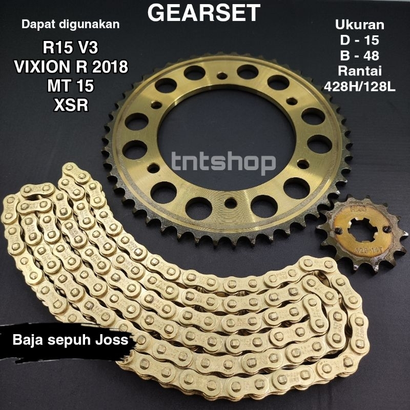 Jual Gear Gir set paket R15 V3 R15 NEW V4 VIXION 150 R 2018 MT15 GER GIGI TARIK GEARSET PAKET ...