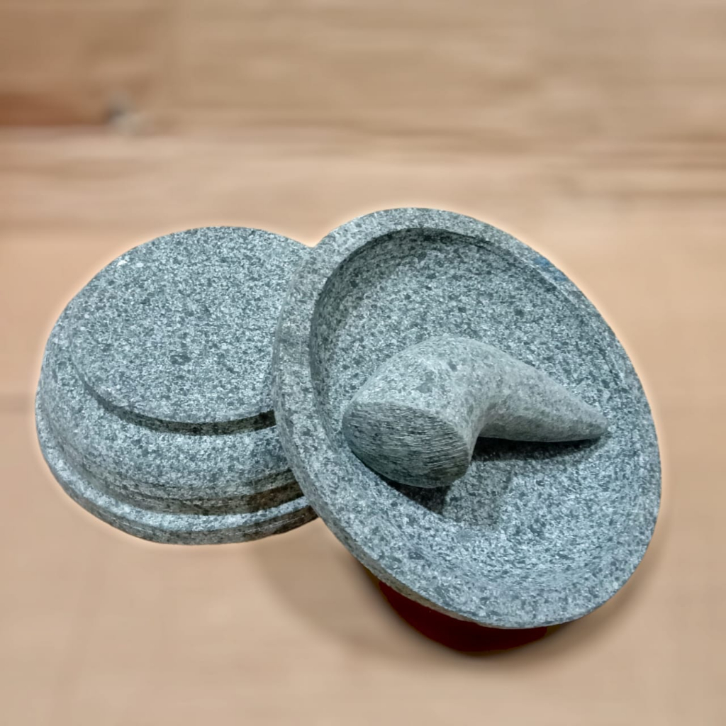 Jual COWET BATU ASLI - COBEK 1SET ULEKAN ORIGINAL - TIDAK BERPASIR 20CM ...