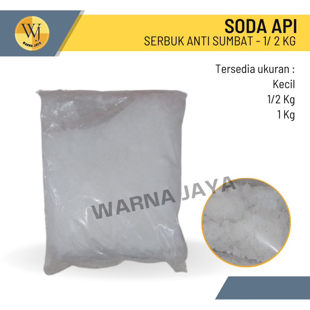 Jual Soda Api 1/2 Kg / Serbuk anti sumbat / Anti mampet toilet WC 500 ...