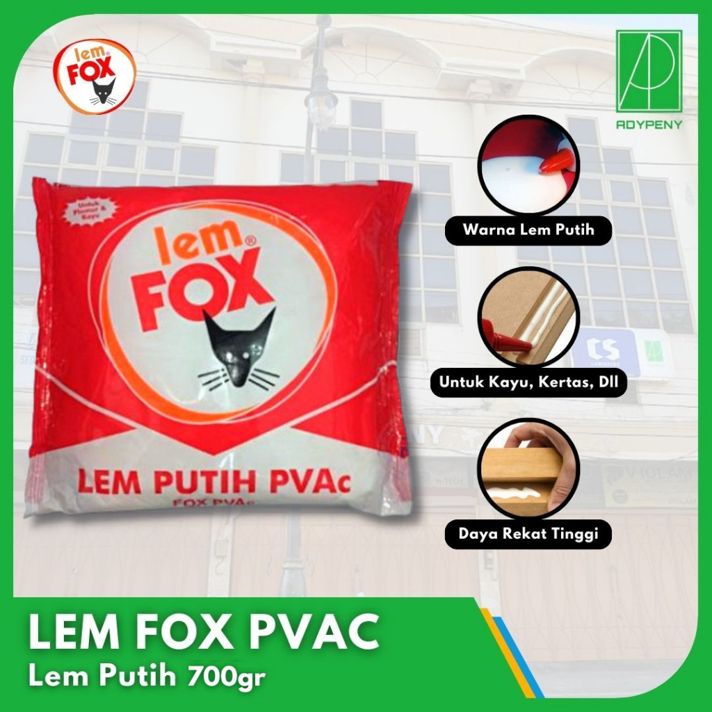Jual Lem Putih Fox PVAc 700gr | Shopee Indonesia