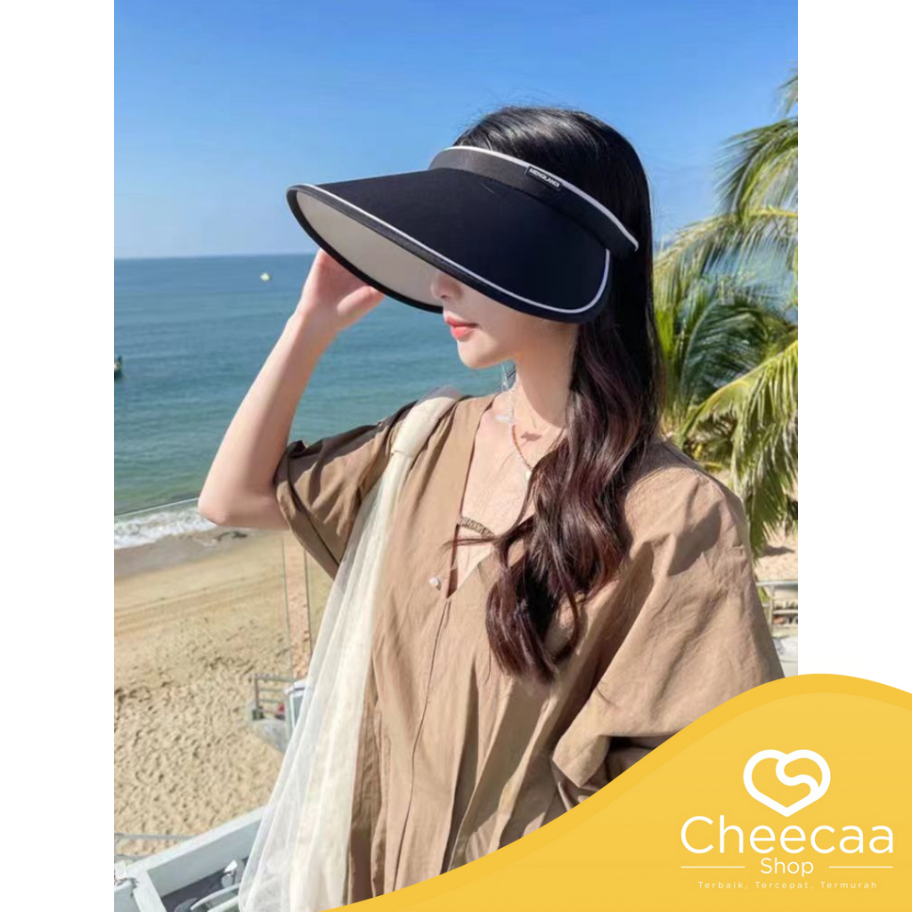 Jual CC (TP25) Topi Pantai Anti UV Topi Visor Pantai Topi Musim Panas ...