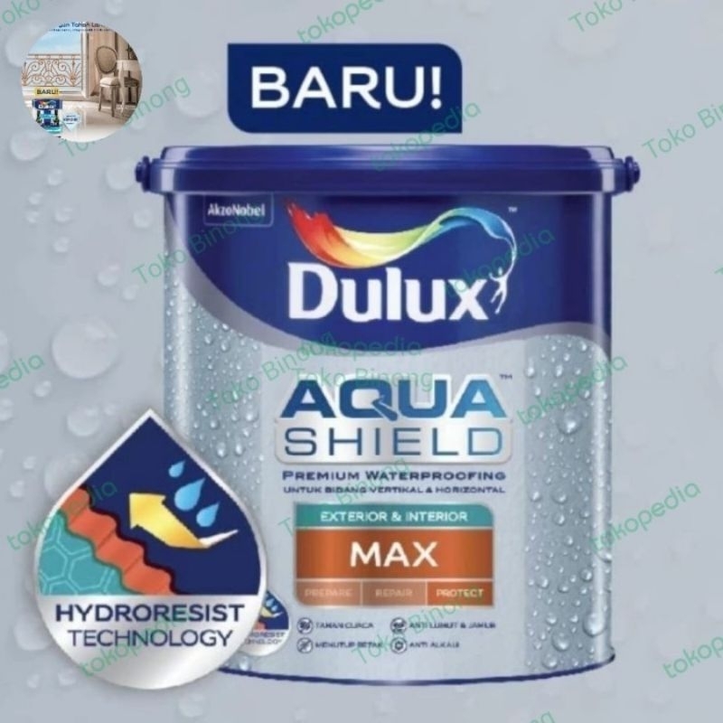 Jual Cat Tembok Exterior Balkon Atap Dan Dak Dulux Anti Bocor Dan Jamur Aquashield Max 4 KG ...