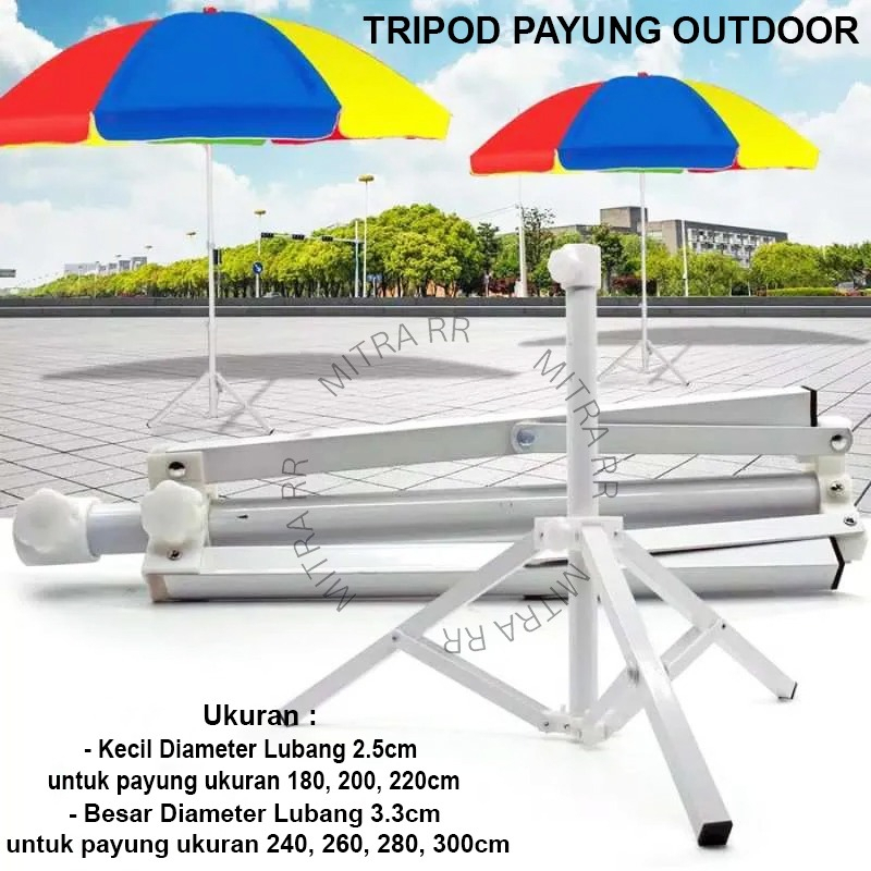 Jual Tripod Penyangga Payung Pantai | Dudukan Payung Tenda Ukuran Kecil ...