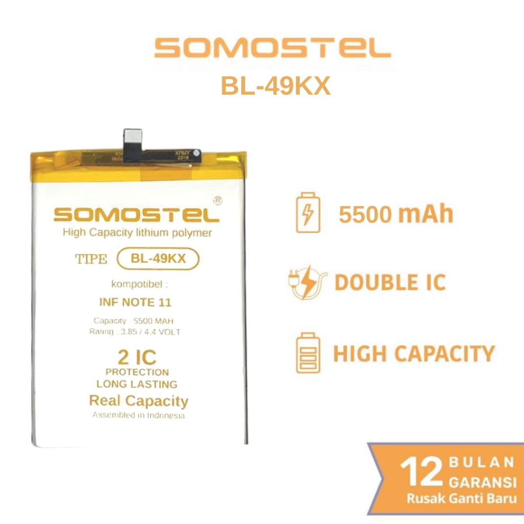 Jual Somostel - BL-49KX Infinix Note 11 NFC X663B / Note 12 X663/Note ...