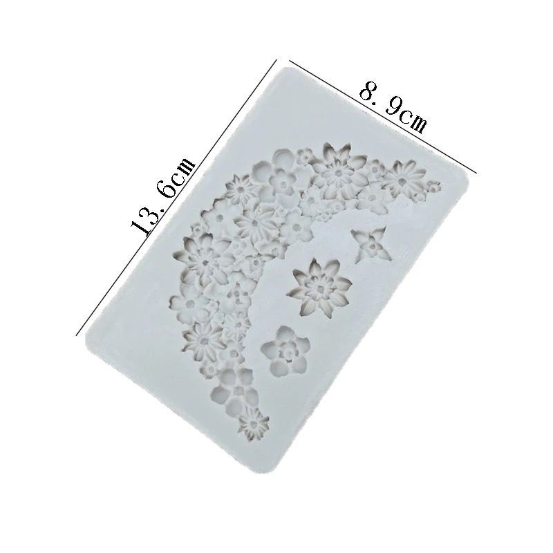 Jual cetakan coklat fondant cake silicone mpuld flower drape, mould kue ...