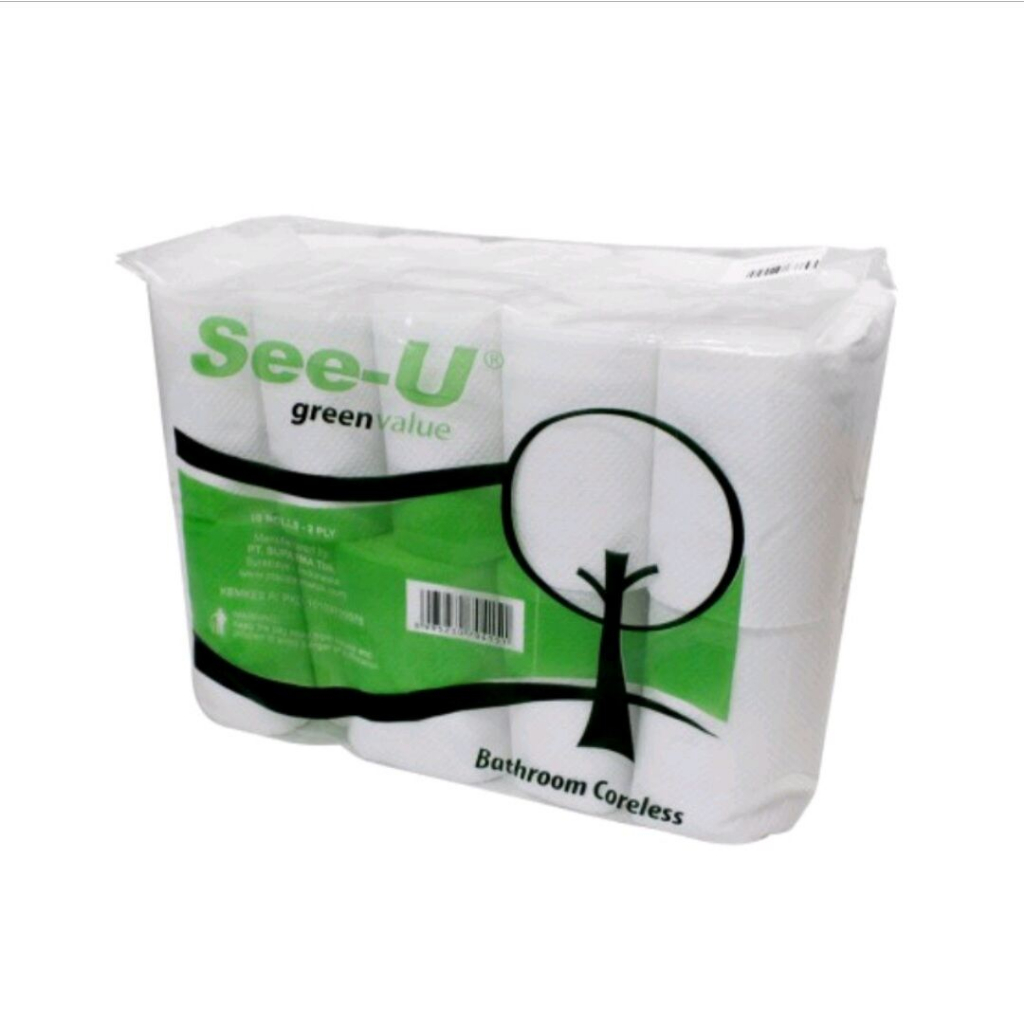 Jual TISSUE TISU ROLL GULUNG CORELESS 10INI ISI 10 per pack 10 in 1 ...