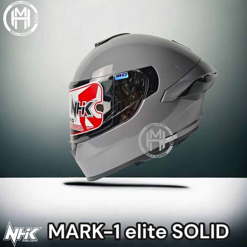 Jual HELM NHK MARK 1 ELITE SOLID DIM GREY|FULL FACE | Shopee Indonesia
