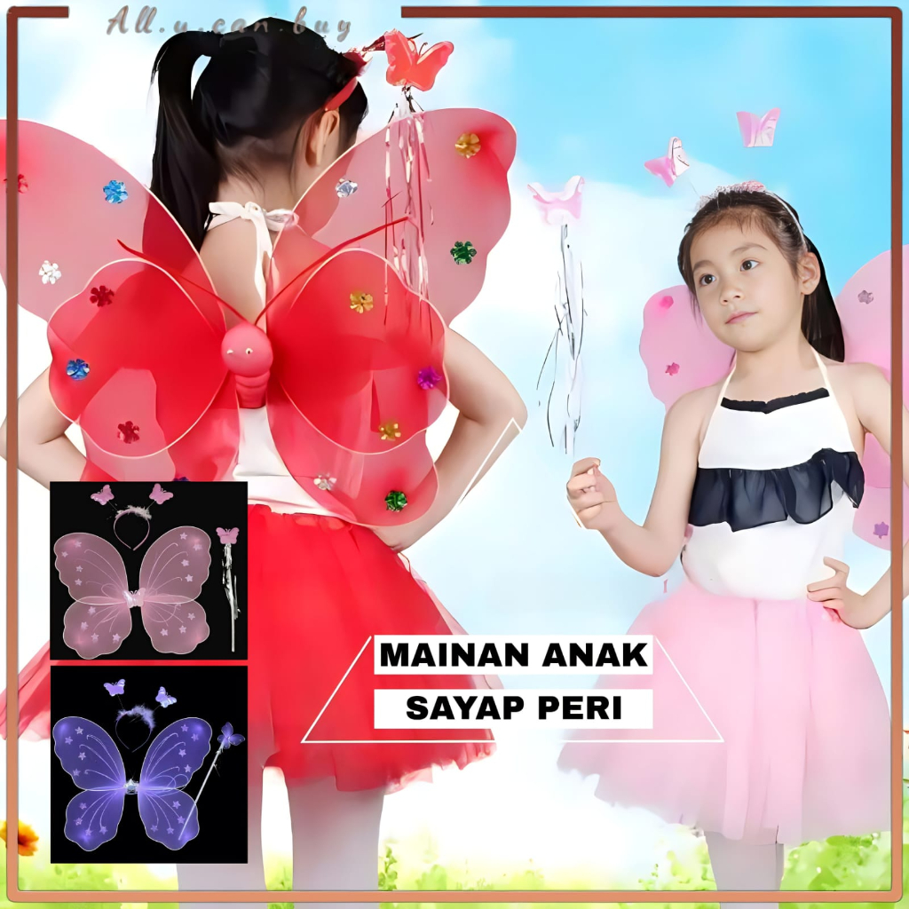 Jual Sayap Peri Tongkat Dan Bando 1 SET | Shopee Indonesia