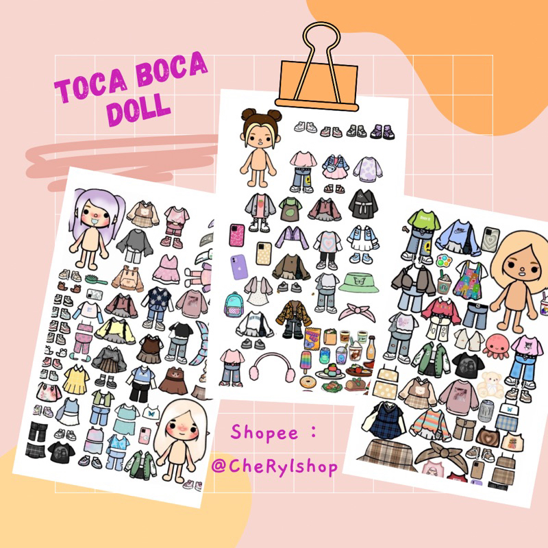 Jual Toca boca doll, BP BPan, Paper doll, mainan anak | Shopee Indonesia
