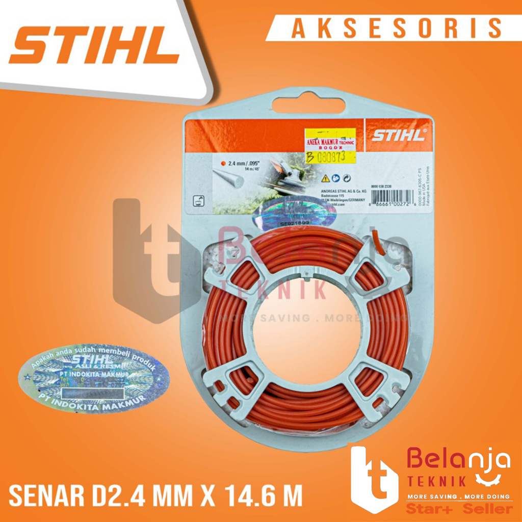 Jual Stihl Senar Mesin Potong Rumput D2.4 MM X 14.6 Meter Trimmer Line ...