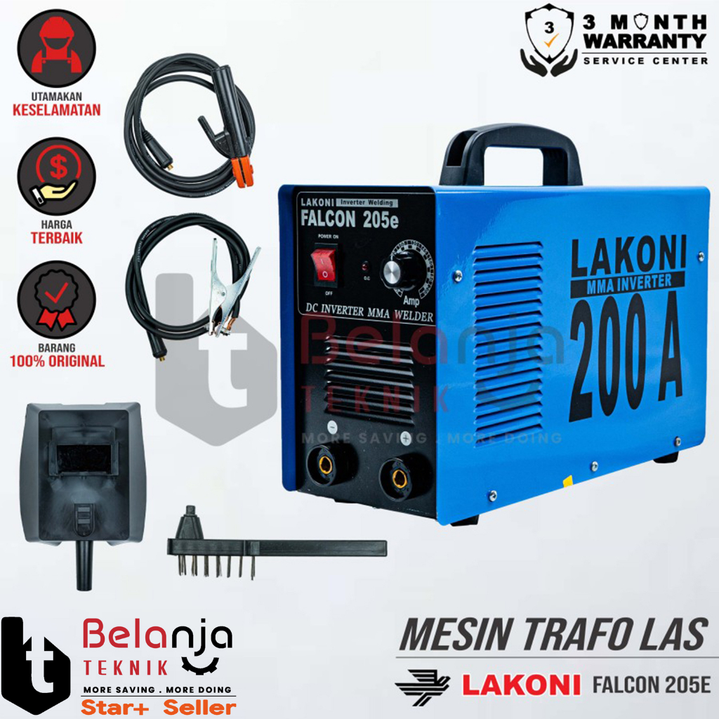 Jual Lakoni Falcon Travo Las MMA 205E Mesin Trafo Las Inverter Welder DC | Shopee Indonesia