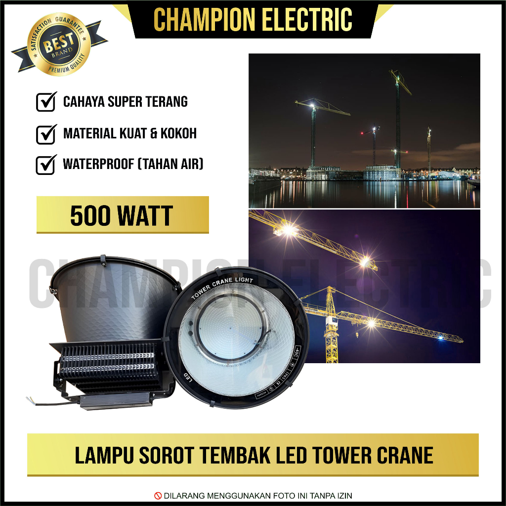 Jual Lampu Sorot LED Waterproof 500W - Flood Light Tembak Terang ...
