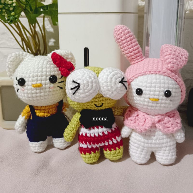 Jual Amigurumi | Boneka Rajut Lucu | Hello Kitty | Melody | Keroppi ...