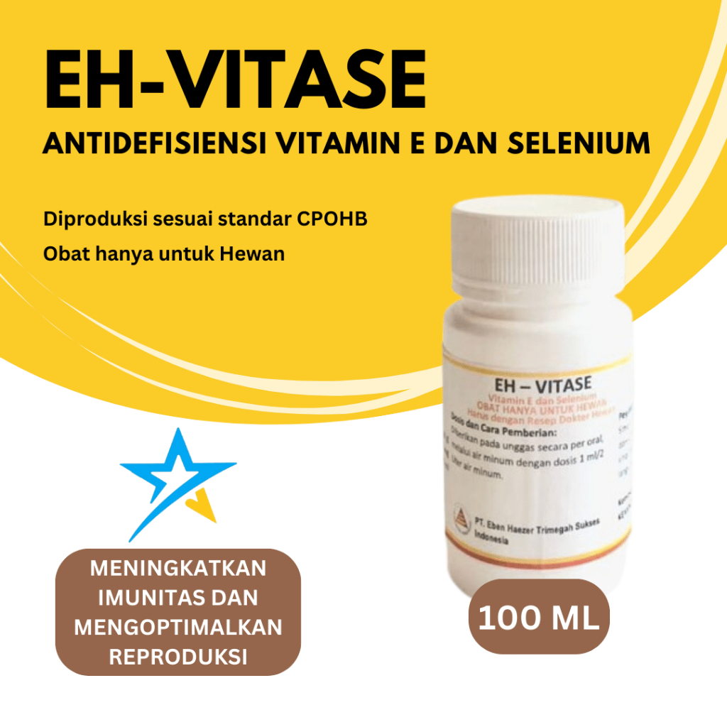 Jual EH-VITASE 100 ML - VITAMIN E DAN SELENIUM UNTUK HEWAN | Shopee ...
