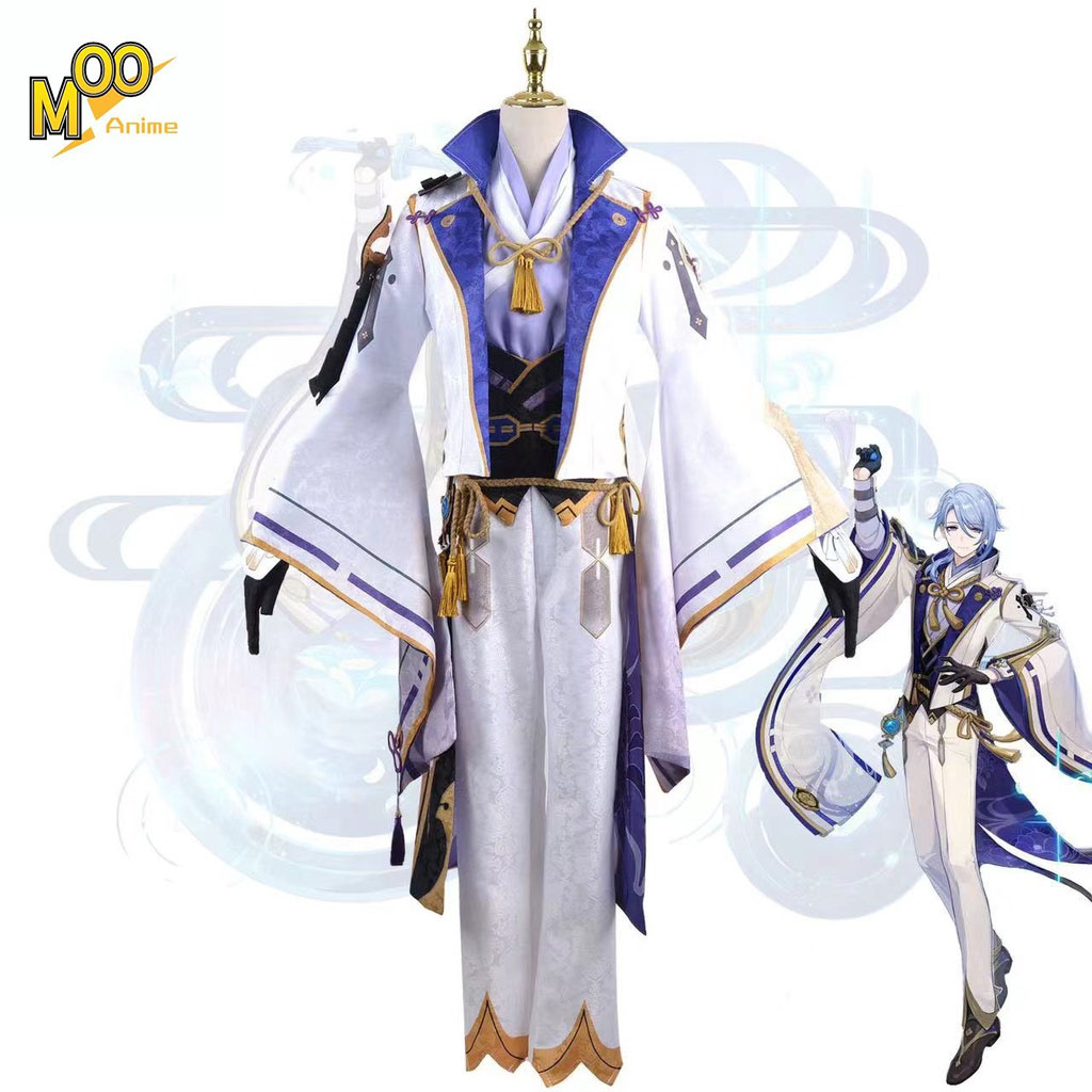 Jual Genshin Impact Kamisato Ayato cosplay costume Ayato Set and Ayato ...