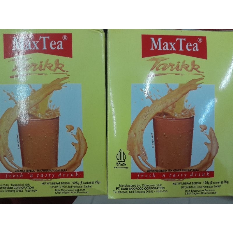 Jual Max Tea teh tarik 25gr Isi 5 Sachet Tea Tarik | Shopee Indonesia
