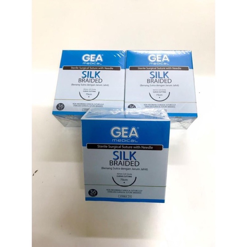 Jual Benang Jahit Silk GEA + Jarum GEA Benang sutra dengan jarum jahit ...
