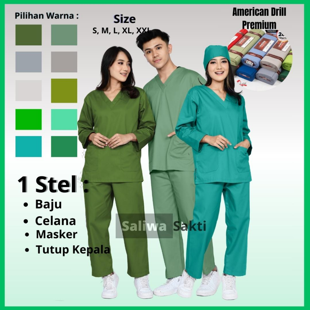 Jual [KHUSUS LENGAN PANJANG] Baju Ok Medis Lengan Panjang | Seragam ...