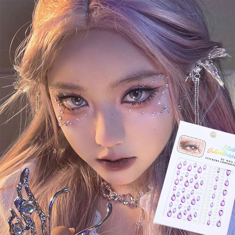 Jual CSP201 – Set Face Gem Sticker Manik Mutiara Pearl Rhinestone ...