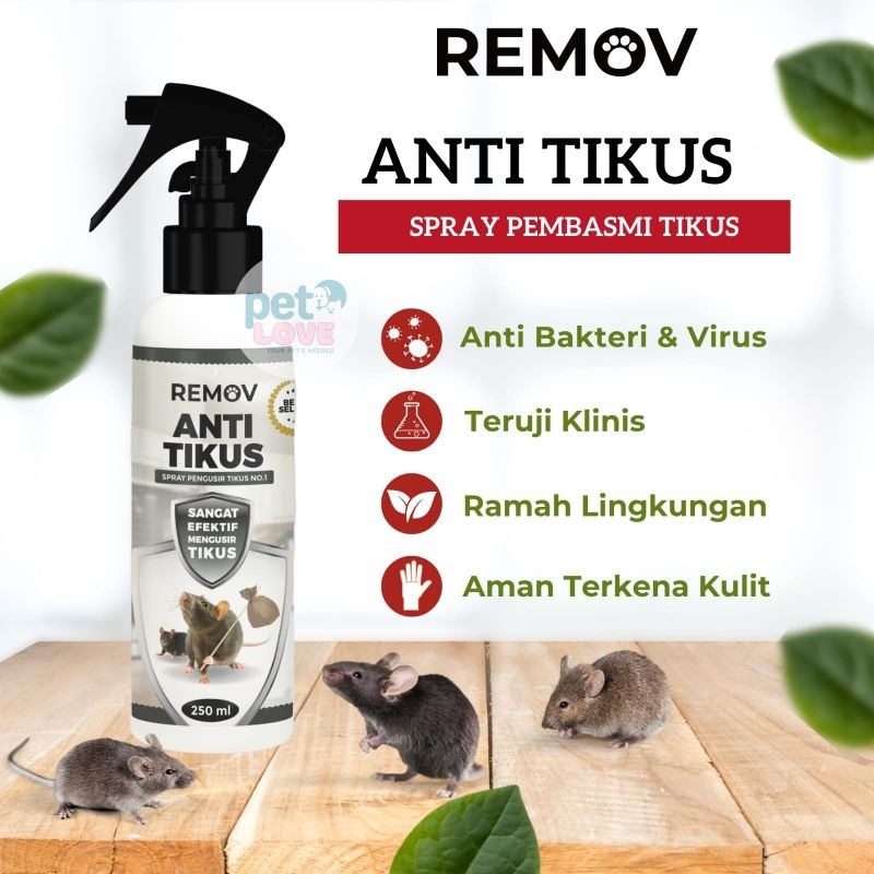 Jual REMOV Spray Anti Tikus 250 ml Ampuh Mengusir Tikus Berkeliaran ...