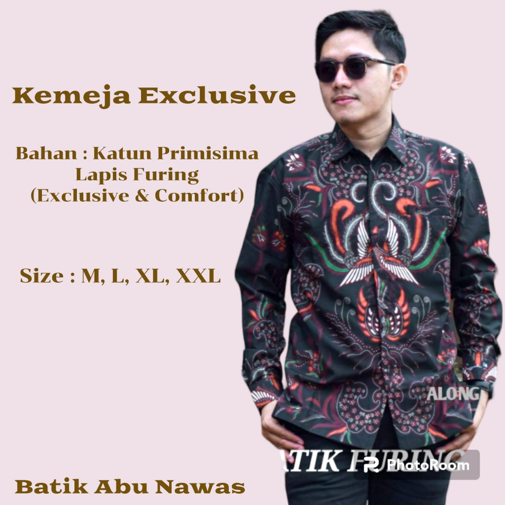 Jual Baju Batik Pria Lengan Panjang Premium Kemeja Batik Kerja Kantor ...