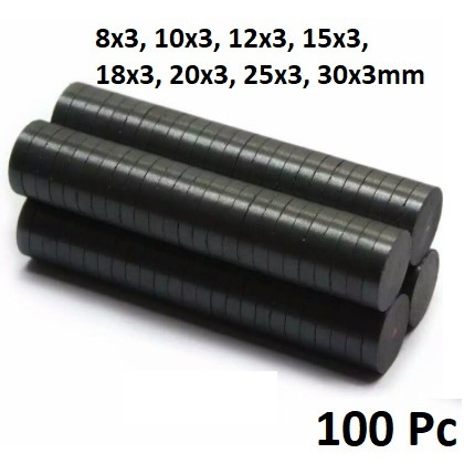 Jual Magnet Hitam Kulkas 2 Sisi Uk 8-30mm Harga/100pc | Shopee Indonesia