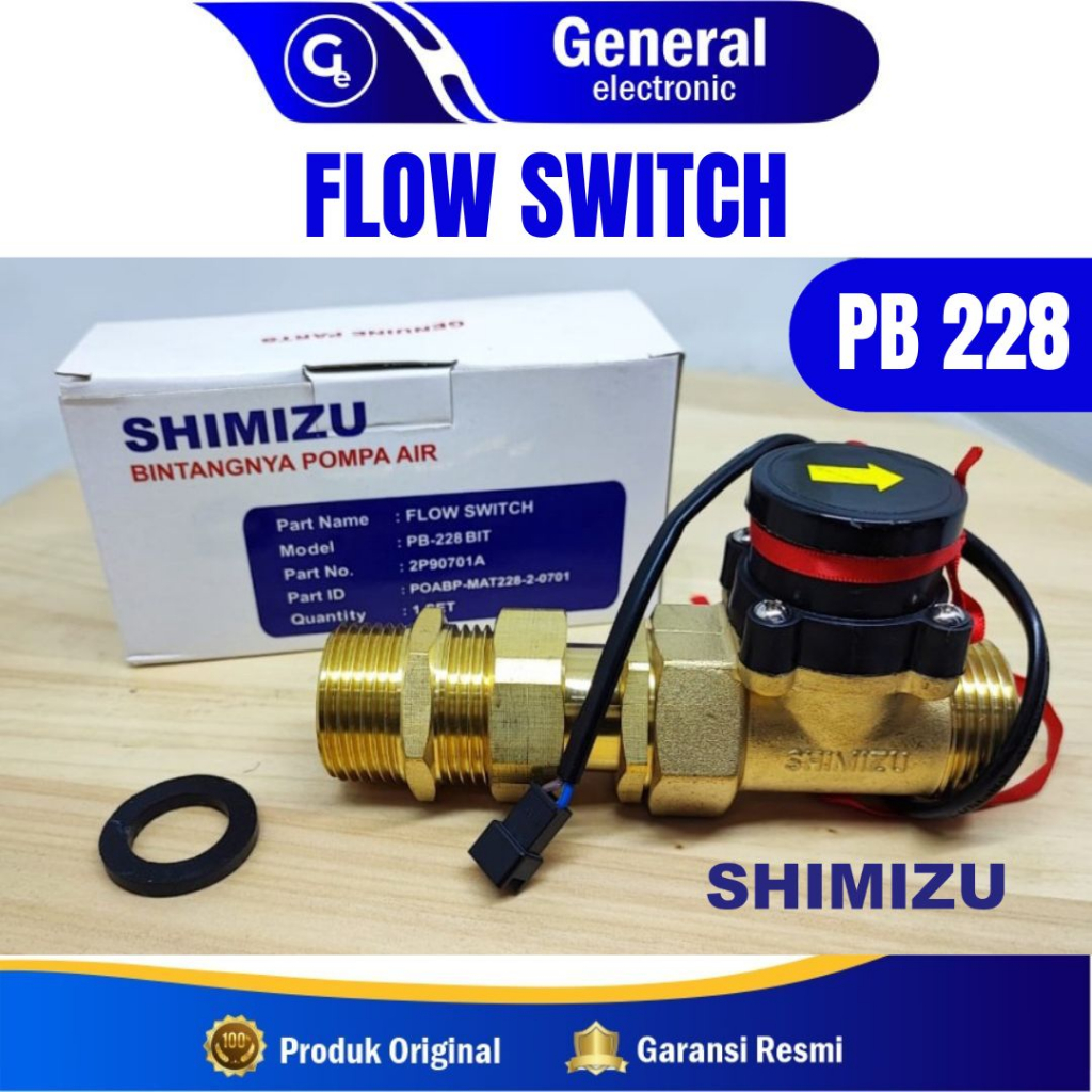 Jual Flow Switch Shimizu Original 1” x 1" ( 1 inch ) Otomatis Pompa ...