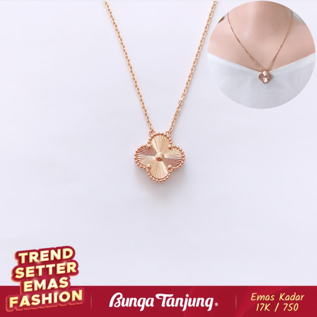 Jual KALUNG FASHION CLOVER ARSIR - EMAS 17K - BUNGA TANJUNG GOLD ...