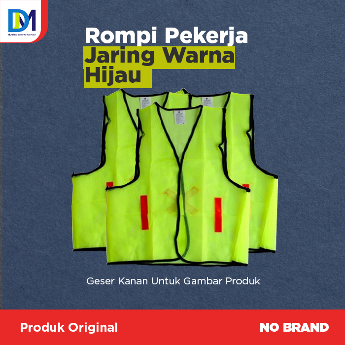 Jual Rompi Safety Proyek Jaring Warna Hijau Murah Original Pabrik ...