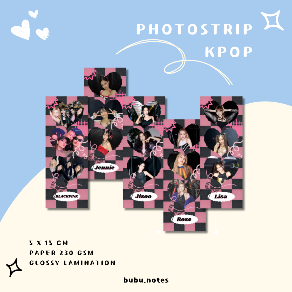 Jual BL@CKPINK Photostrip Kpop Photo Idol Merchandise Photobox ...