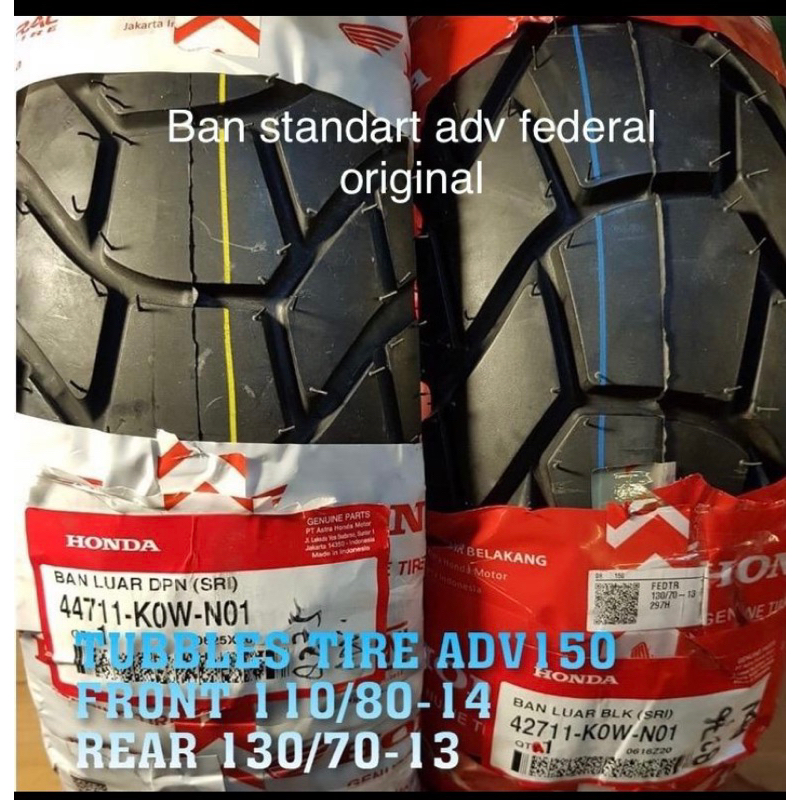 Jual Ban adv standart honda original (110/80-14 130/70-13) 1ban | Shopee Indonesia