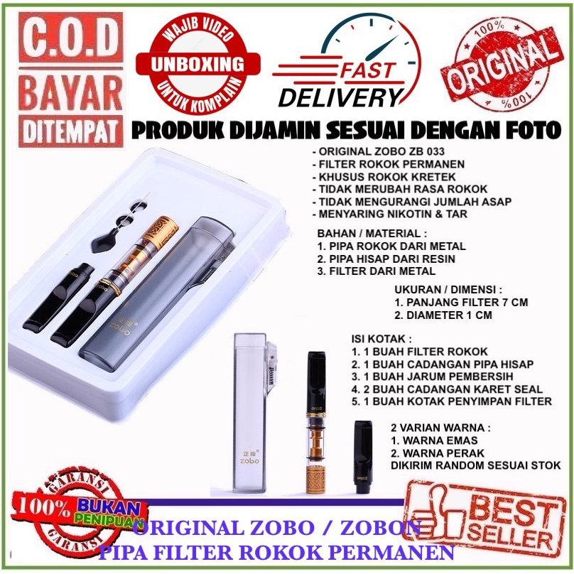 Jual ZOBO ZB033 PIPA FILTER SARINGAN ASAP PERMANEN MOTIF BATIK KHUSUS STANDARD 8MM BISA COD ...