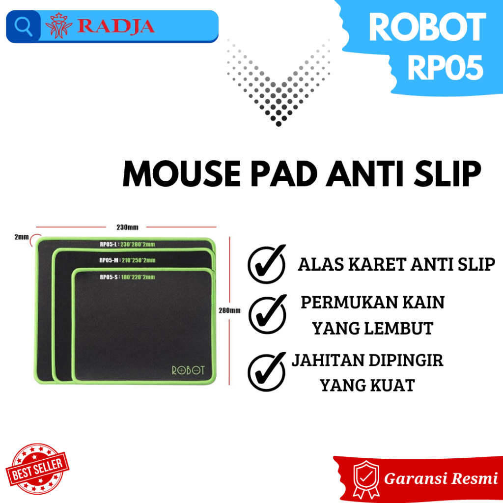 Jual Mouse Pad Gaming Robot RP05 MousePad Anti-Slip With Soft Surface ...