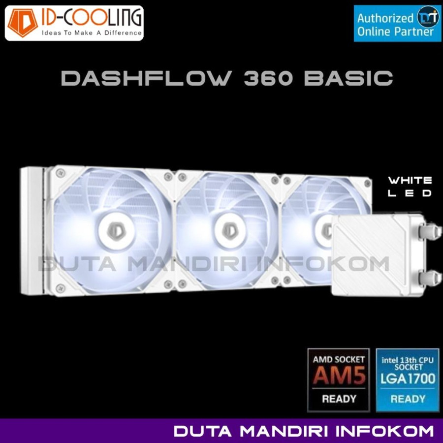 Jual ID Cooling DASHFLOW 360 BASIC - AIO Liquid CPU Cooler Intel & AMD - White Edition | Shopee ...