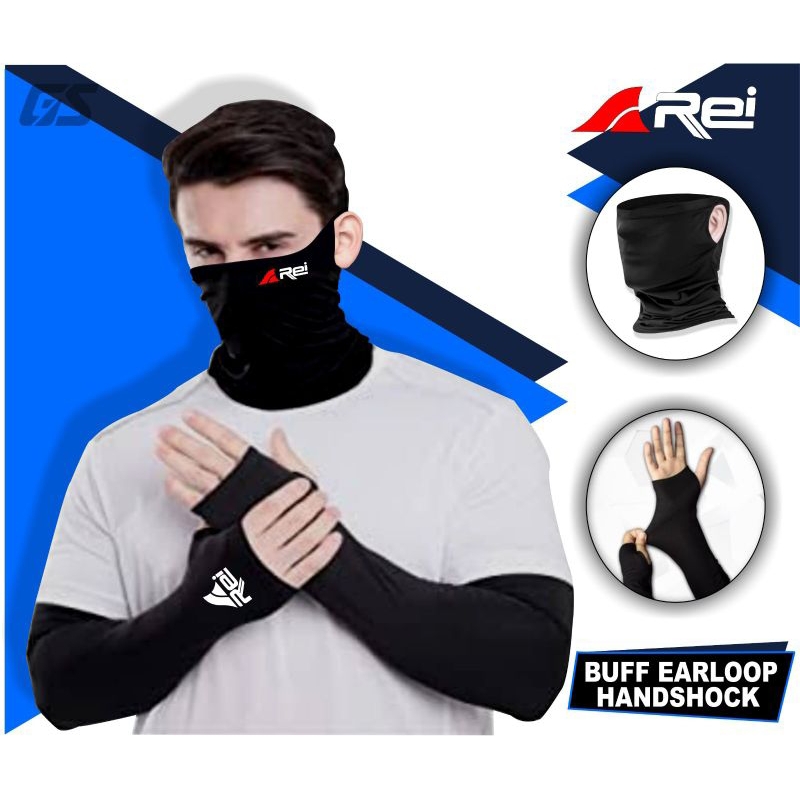 Jual paket buff masker dan sarung tangan pelindung sinar matahari sudah ...