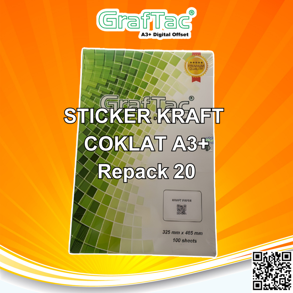 Jual Graftac Sticker Kraft A3+ Stiker Vintage Retro Label Kertas Coklat ...
